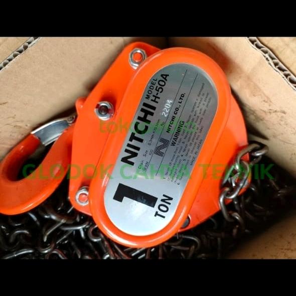 Jual (GCT) Chain Block Manual NITCHI 1 ton x 5 meter Type H-50A ...