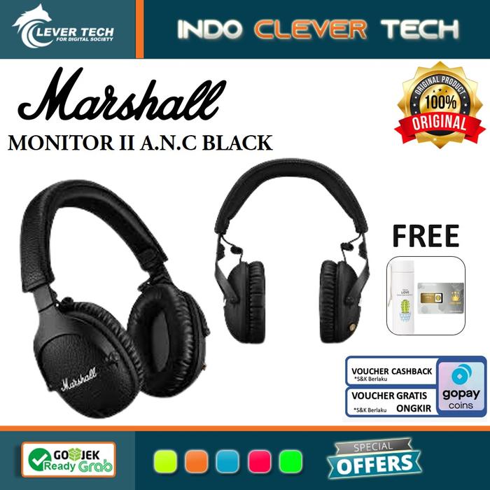 Promo Marshall Monitor II ANC Bluetooth Headphones Black - Jakarta ...