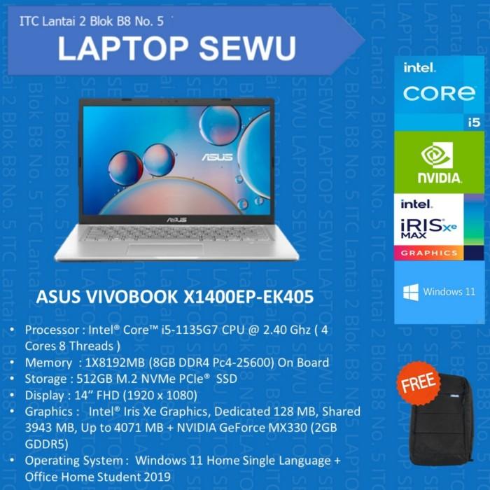 Jual VIVOBOOK X1400EP INTEL CORE I5-1135G7 8GB SSD 512GB IRISXE+MX330 WIN11 - Kota Surabaya ...
