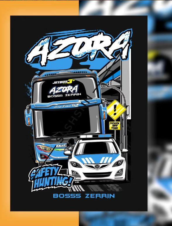 Jual Stiker Bus Mania Bus Artis Basuri Azora Bosss Zerrin Laser Sticker ...