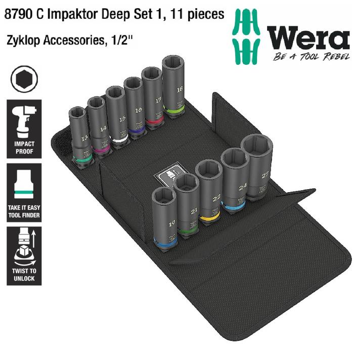 Jual Impact Socket Hex 1/2" Set Wera 05004841001 8790 C Impaktor Deep ...
