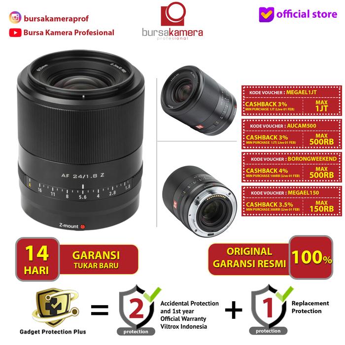 Promo Viltrox AF 24mm F1.8 Z STM for NIKON Z Garansi Resmi Cicil 0% 3x ...