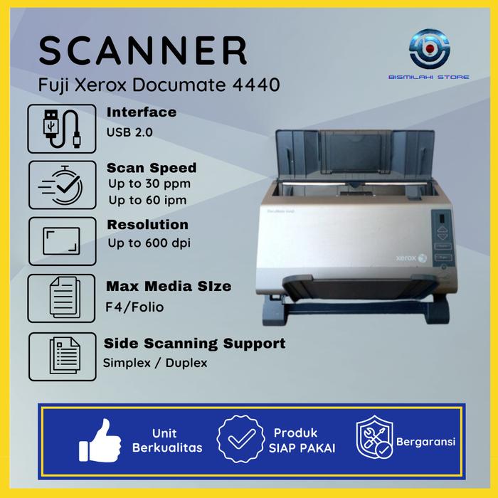 Jual Scanner Folio Documate Xerox 4440 Bisa F4 Kecepatan Scan Hingga 40 PPM - Kota Bekasi ...