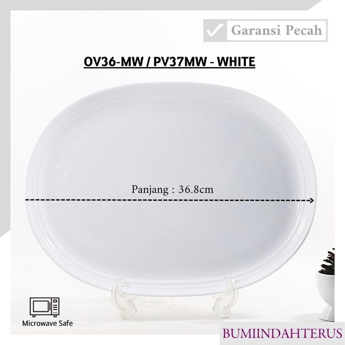 Jual Piring Saji Besar Keramik 36CM By Indo Keramik / Piring Oval ...