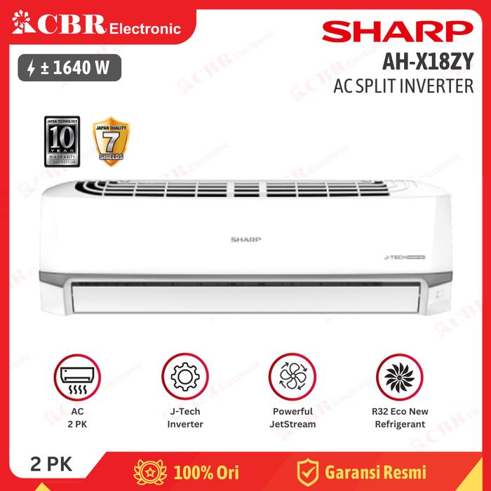 Jual AC Split SHARP Inverter 2PK AH-X18ZY (J-Tech Inverter) R-32 - Kota Batam - CBR Elektronik ...