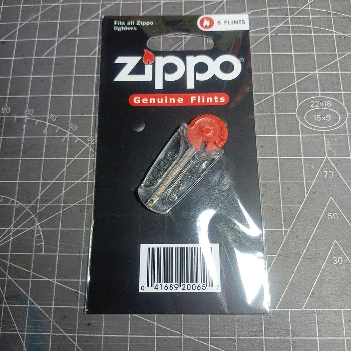 Jual Zippo Flints / Batu Korek Api Zippo isi 6 pcs packing hitam ...