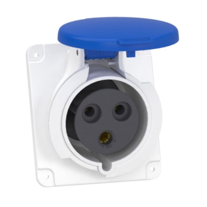 Jual SCHNEIDER PANEL MOUNTED ANGLED SOCKET IP 44 2P + Pe PKF32F423 ...