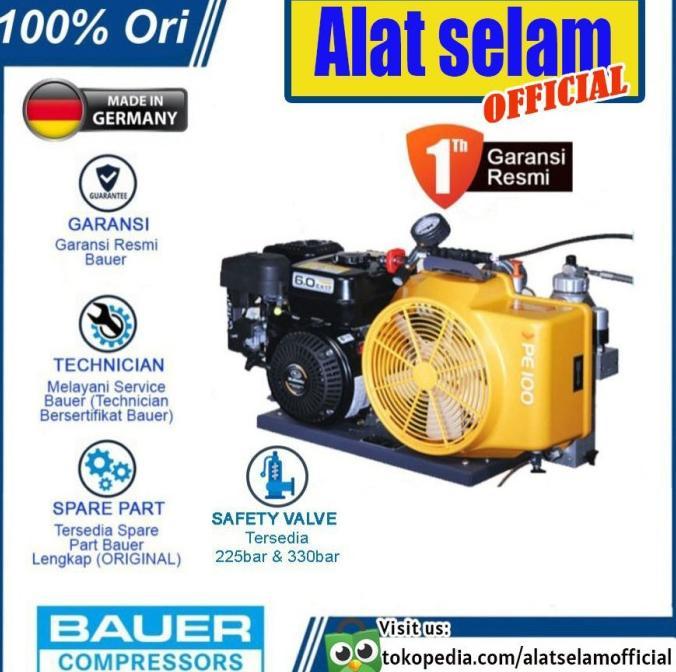 Jual Kompresor Selam Bauer Poseidon PE100 Compressor Tabung Scuba ...