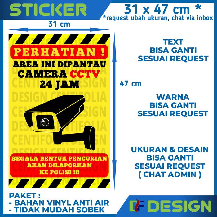 Jual STICKER RAMBU PERINGATAN KAMERA CCTV - Kota Bandung - Kang Frozen ... Jual STICKER RAMBU PERINGATAN KAMERA CCTV - Kota Bandung - Kang Frozen ...