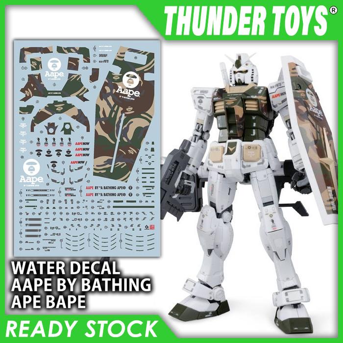 Jual WATER DECAL AAPE BY BATHING APE BAPE CAMO FOR MG RX-78-2 VER 3.0 ...