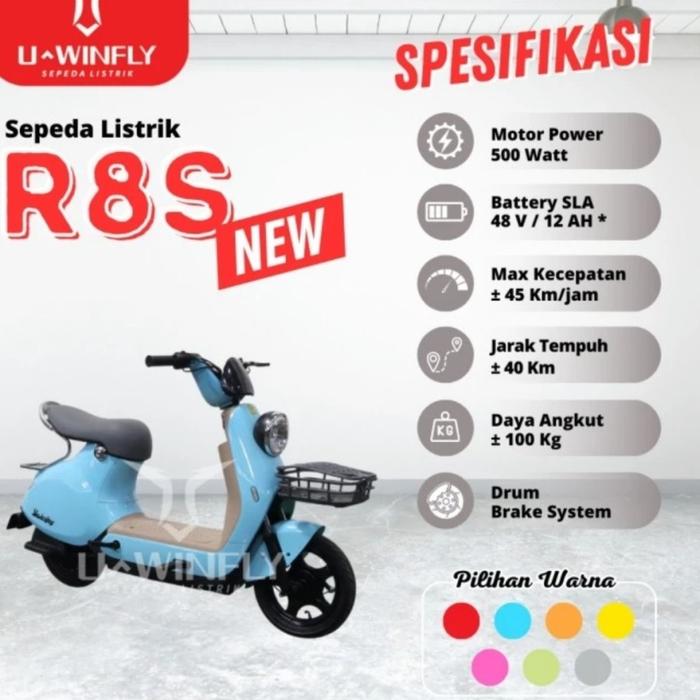Jual Sepeda Motor Listrik UWINFLY REDFISH 8 / R8S - Kota Tangerang ...