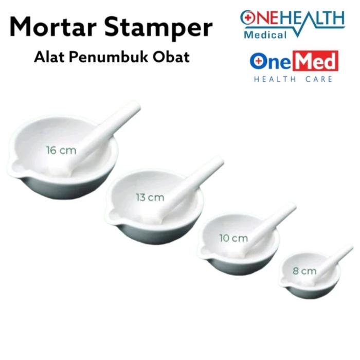 Jual Mortar Stamper 13cm|Alat Penumbuk Obat|Lumpung Alu|Porcelain - Kab ...