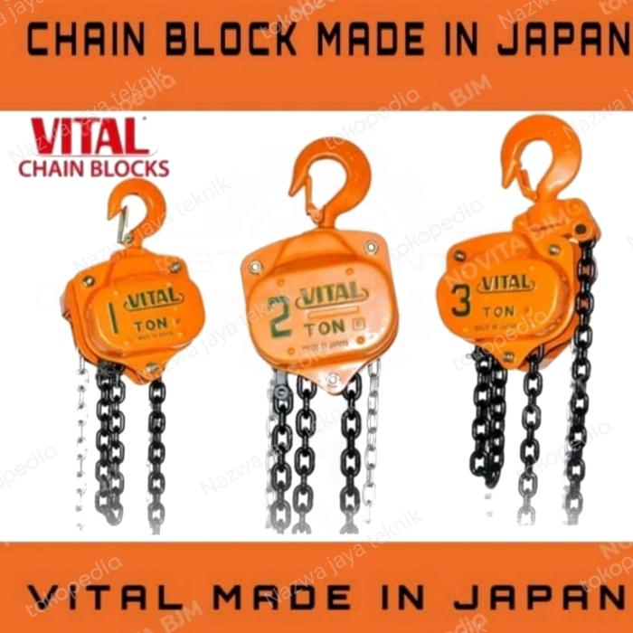 Jual VITAL 1 Ton x 12 Meter Chain Block VP5 Made in Japan - Jakarta ...