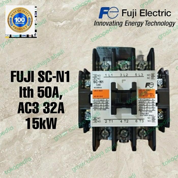 Jual kontaktor contactor Fuji original SC-N1 50A coil 220vac - Jakarta ...