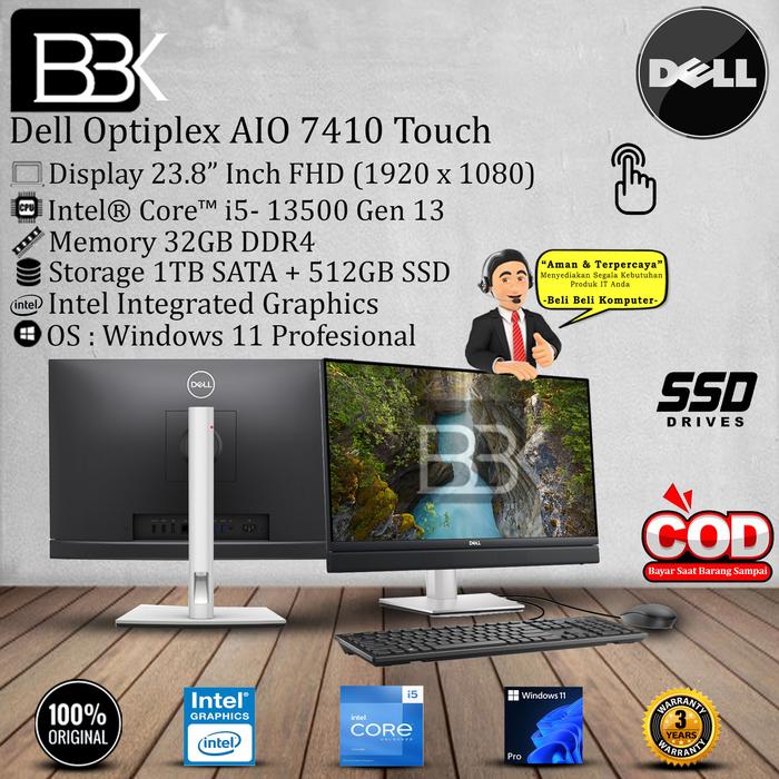 Jual Dell Optiplex AIO 7410 Touch i5-13500 32GB 1TB+512GB SSD W11PRO ...