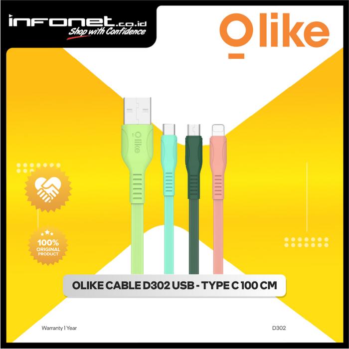 Promo OLIKE CABLE D302 USB - TYPE C 100 CM - Jakarta Utara - Infonet Official Store | Tokopedia