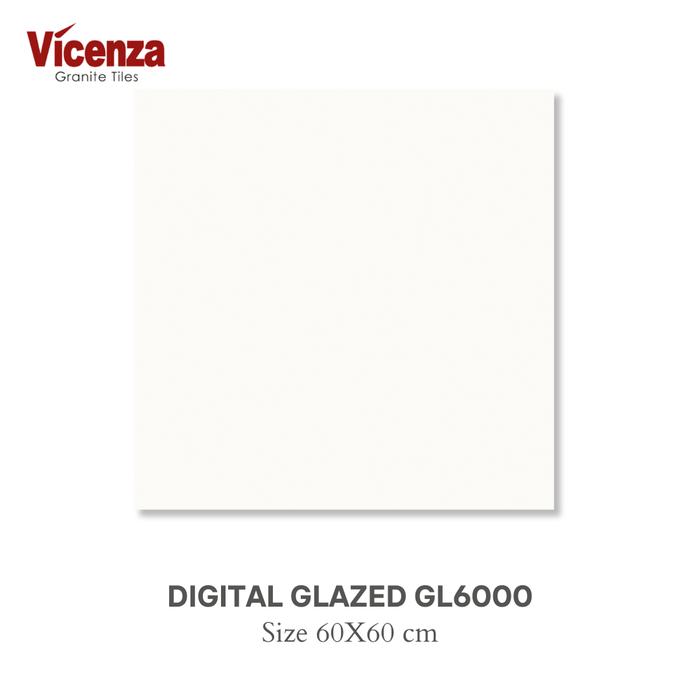 Jual Granit/ Granite Tile Vicenza 60x60 Putih Polos Glazed Kilap GL6000 ...