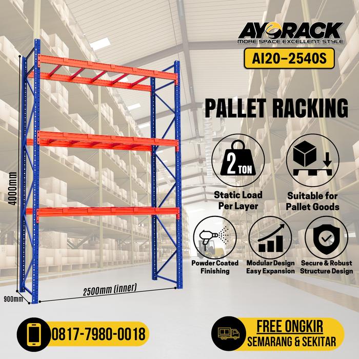 Promo AYORACK PALLET RACKING 2 TON AI20-2540S RAK GUDANG HEAVY DUTY 4 ...