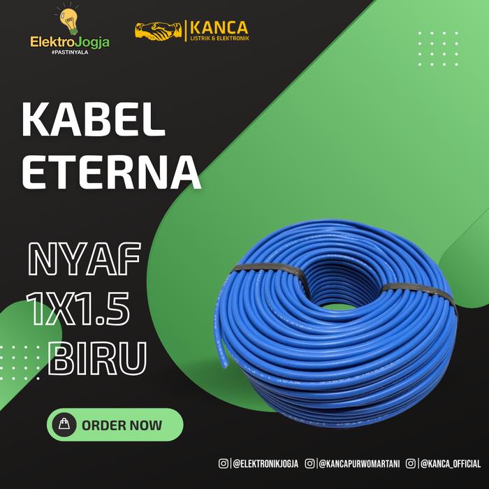 Jual Kabel Listrik NYAF 1.5 ETERNA SERABUT NYAF PER METER - Biru - Kab ...