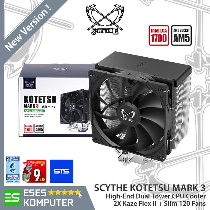Promo HSF Scythe KOTETSU MARK 3 Single Tower 120mm CPU Air Cooler Cicil ...