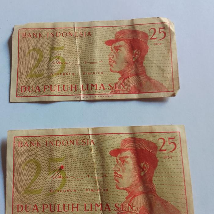 Jual Uang Kertas 25 sen Emisi 1964 Seri Dwikora - Kota Cirebon ...
