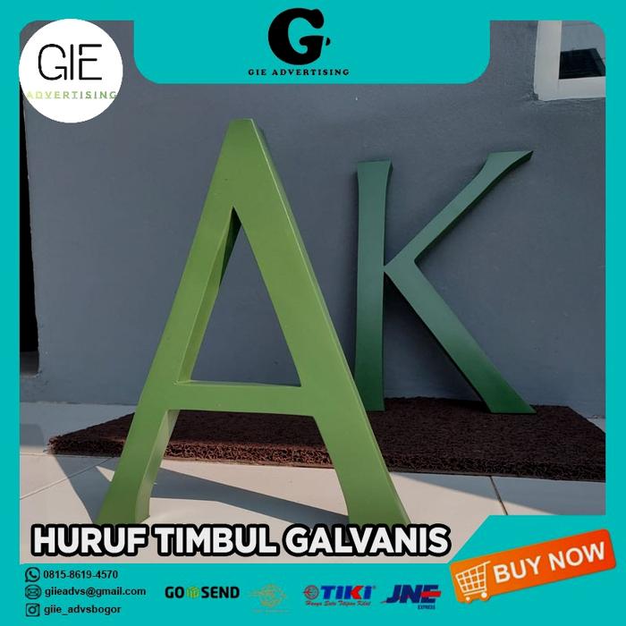 Jual Huruf Timbul Bahan Plat Galvanis 0.6 + Cat Duco - Kab. Bogor - gie ...