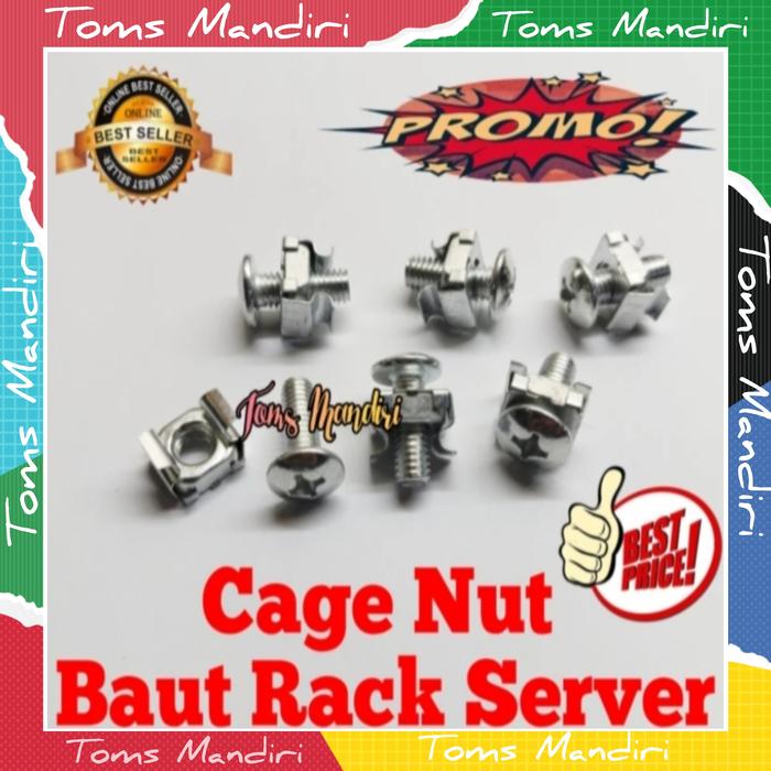 Jual Cage Nut Mur Baut Rack Server Stainless Steel Atau Lapis Galvanis ...
