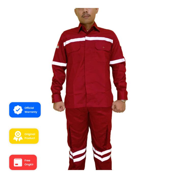 Jual Baju Kemeja Safety Wearpack Warna Hijau Army Seragam Proyek HSE K3 ...