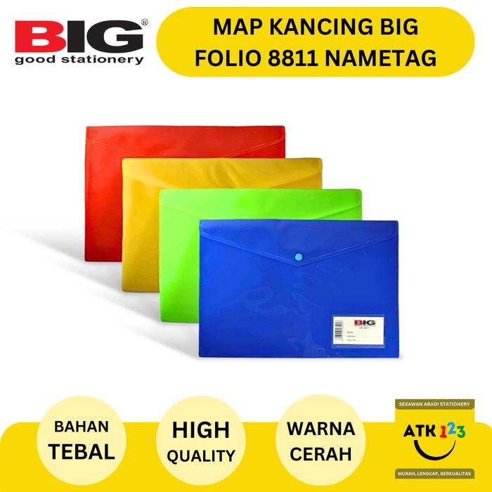 Jual Map Kancing Plastik Folio Model Envelope BIG No. 8811 dengan Nametag - Kota Surabaya - TOKO ...
