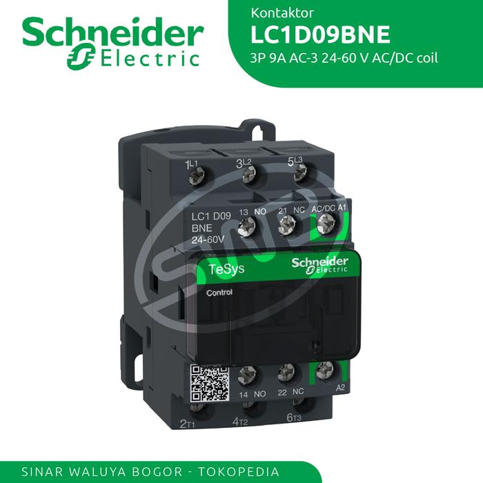 Jual Kontaktor Schneider LC1D09BNE 3P 440V 9A AC-3 24-60 VAC/DC coil ...