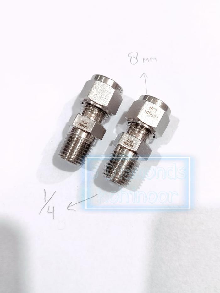Jual MALE CONNECTOR TUBING SS316 8 MM OD x 1/4" M NPT - Kota Bandung ...