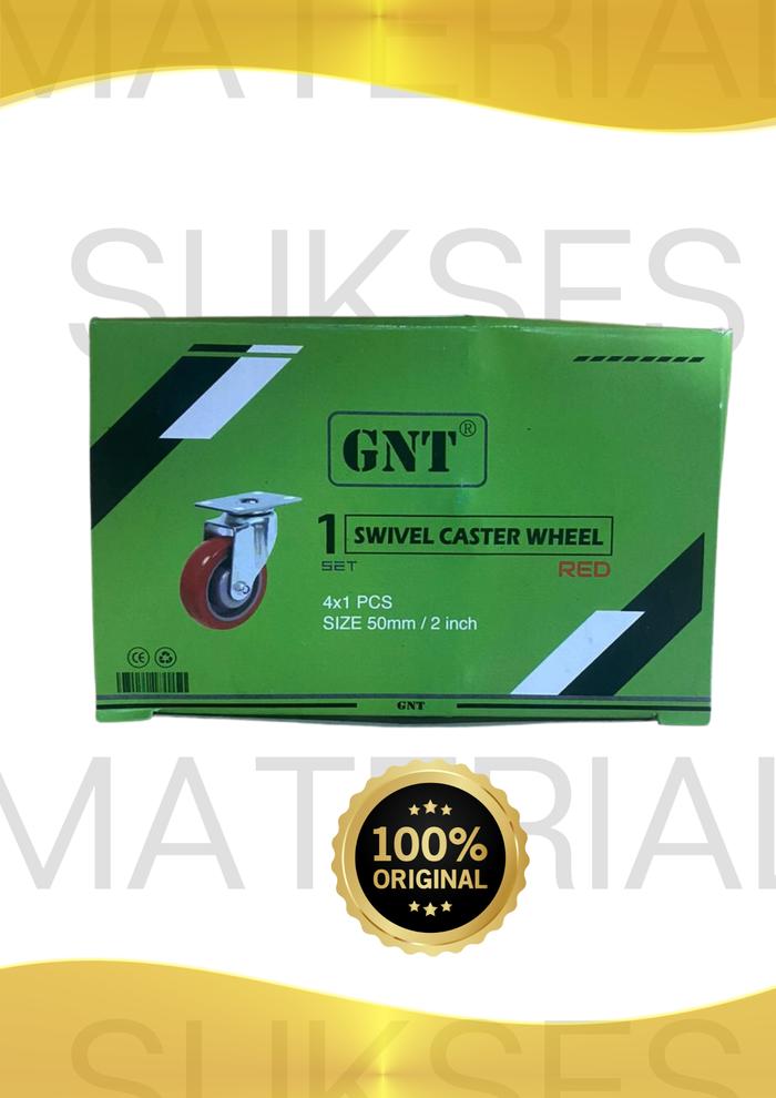 Jual RODA TROLI TROLLY 2 INCH HIDUP MERAH / RODA 2" NYLON / RODA KASTOR ...