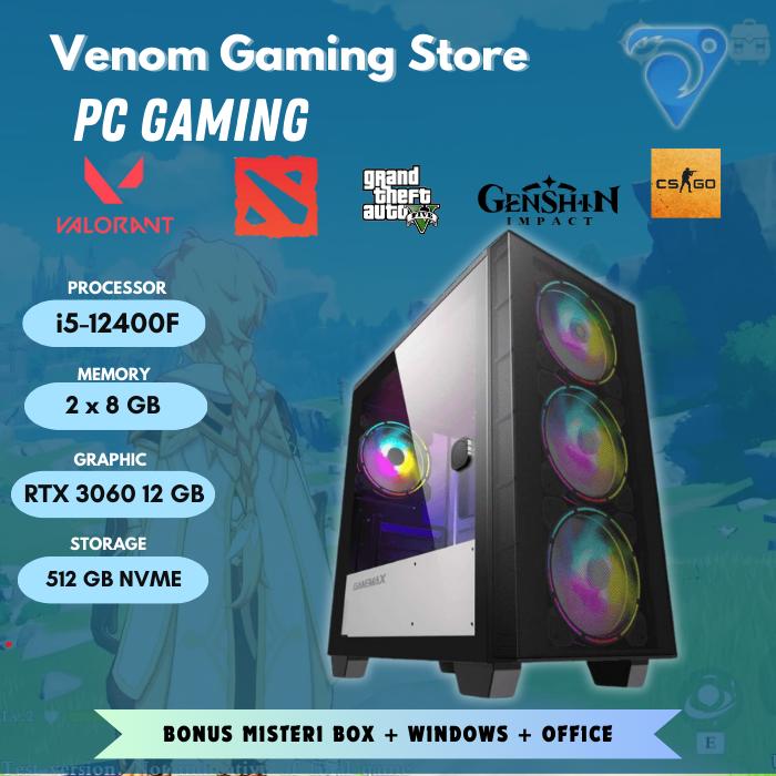 Jual PC Gaming Gen 12 | i5 12400F | RTX 3060 12GB | 16GB DDR4 | NVME ...