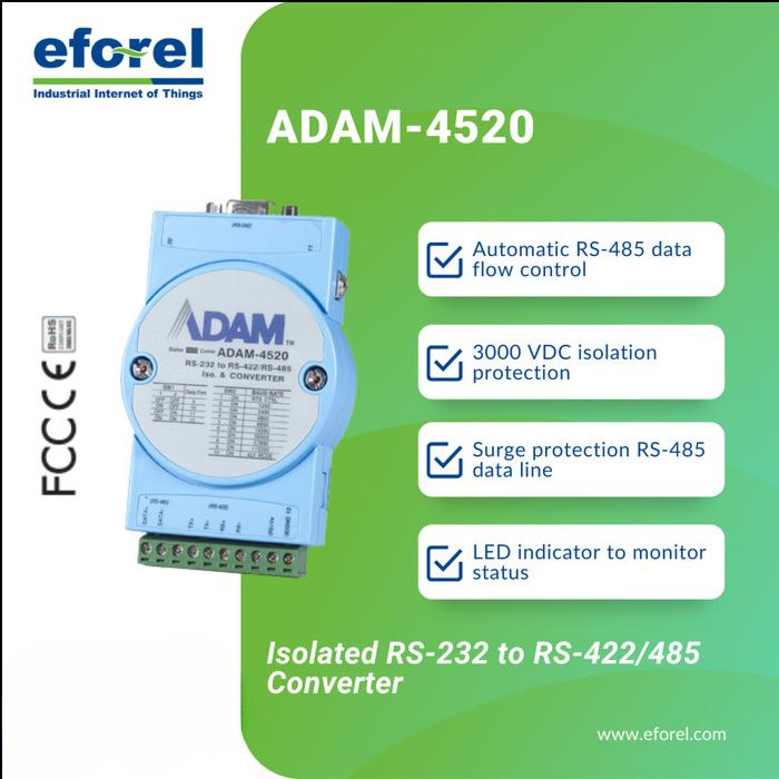 Jual ADAM-4520-F Industrial Konverter Serial RS-232 to RS-485 Advantech - Kota Surabaya - eforel ...