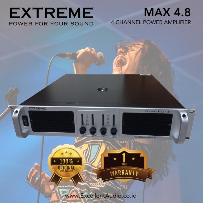 Promo Power Amplifier Extreme MAX4.8 4-channel max-4.8 Original Cicil 0 ...