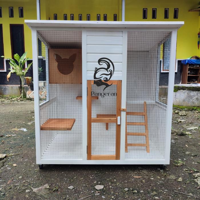 Jual Kandang Kucing Kayu Besar Tingkat | Rumah Kucing Minimalis - Kota ...