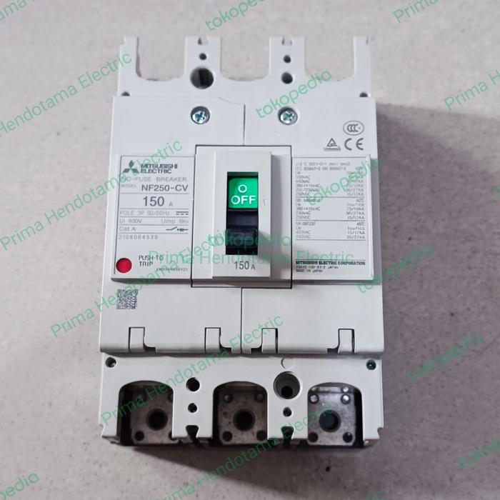 Jual MCCB NFB Breaker Mitsubishi NF250-CV NF250CV 250CV 150A 3P 150A/3P ORI - Kota Medan - Prima ...