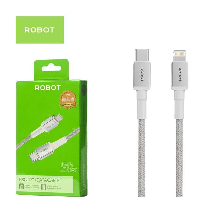 Jual Kabel Data Type C to Lightning Robot RSCL 120 Fast Charging 20W ...