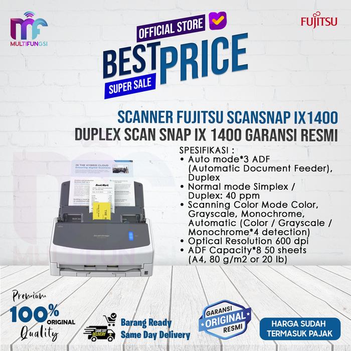 Promo Scanner Fujitsu / Ricoh ScanSnap IX1400 Duplex Scan Snap IX 1400 ...