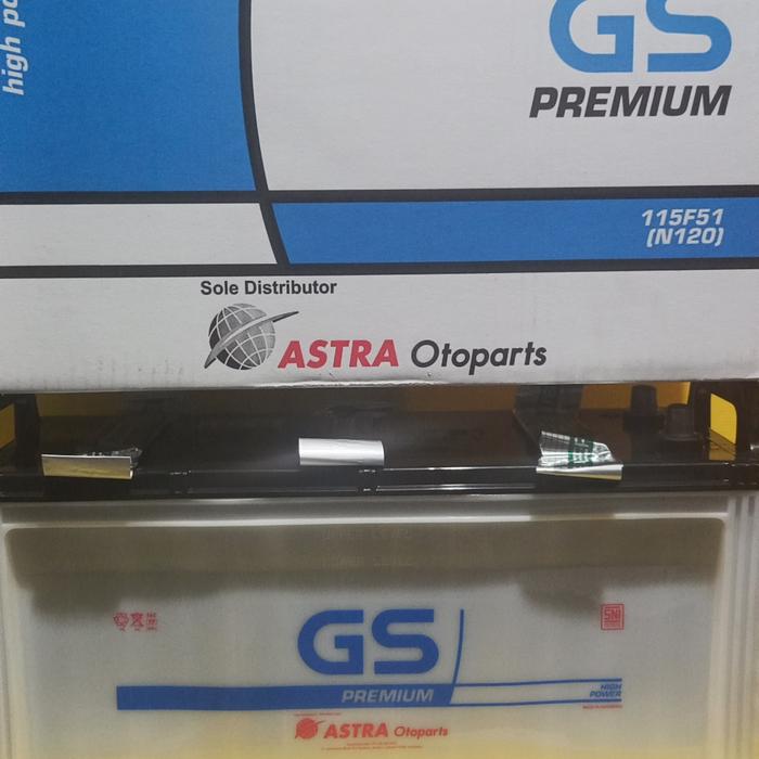 Jual aki mobil battery GS astra type premium N120 115F51 12v 120amp ...