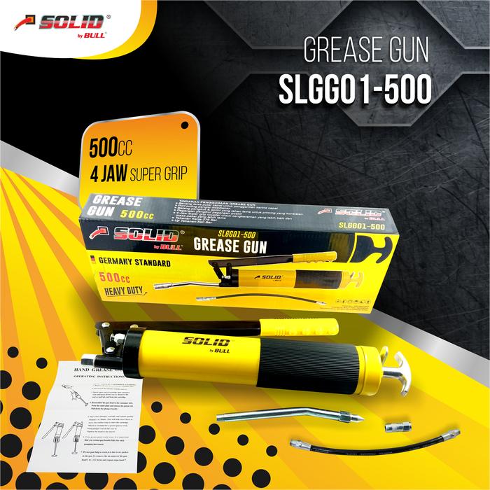 Jual SOLID grease gun SLGG01-500 pompa gemuk 500cc alat pompa vet Solid ...