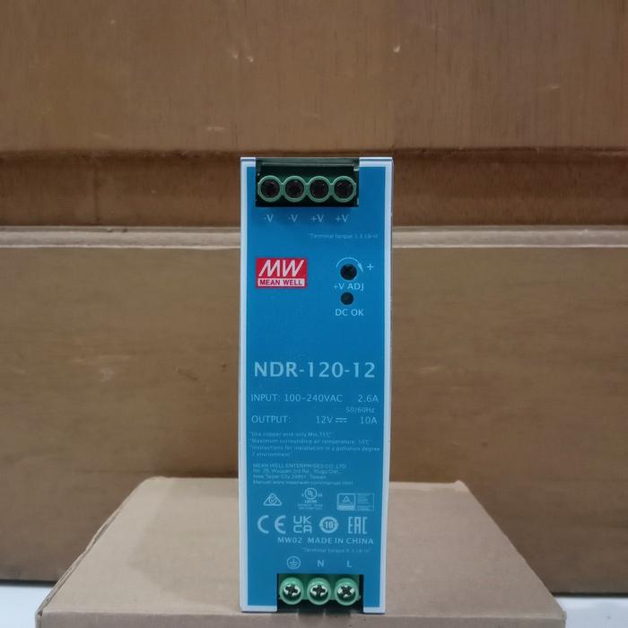 Jual Power Supply DIN RAIL MEAN WELL NDR-120-12 Original - Kota Bandung ...
