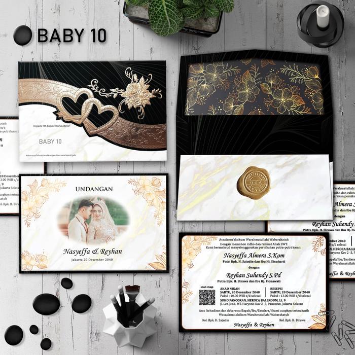 Jual Blangko undangan pernikahan BABY CARD 10 wedding simple murah ...