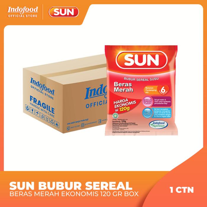 Promo 1 ctn - Sun Bubur Sereal Beras Merah Ekonomis 120 gr Box - Kota ...