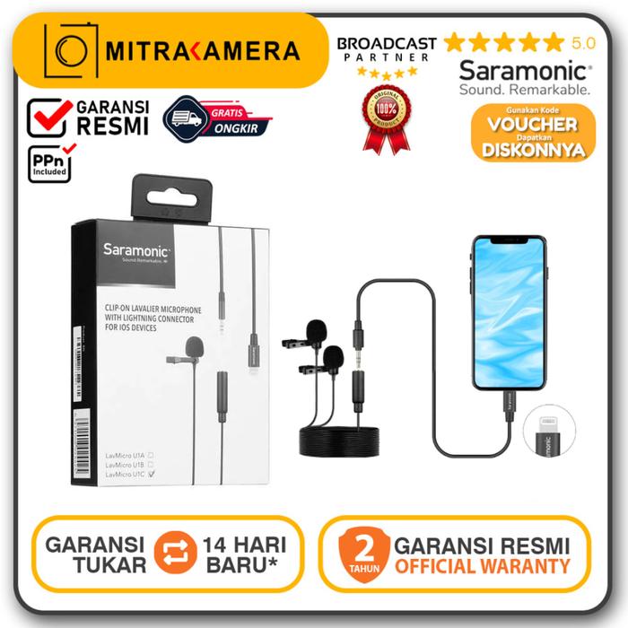 Promo Saramonic LavMicro U1C Dual Omnidirectional Lavalier Microphone Cicil 0% 3x - Jakarta ...