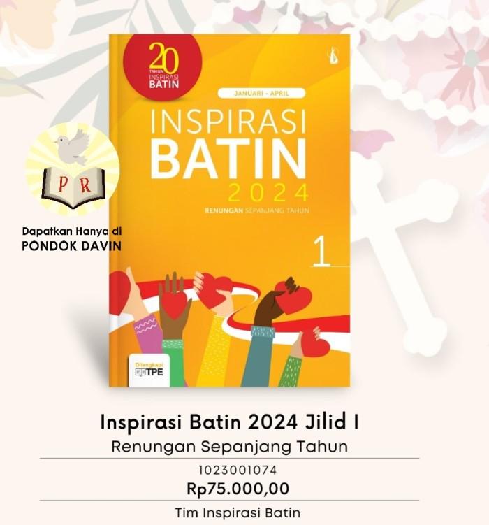 Jual Buku Inspirasi Batin 2024 Jilid 1 Renungan Harian Katolik - Kota Bekasi - Pondok Davin ...