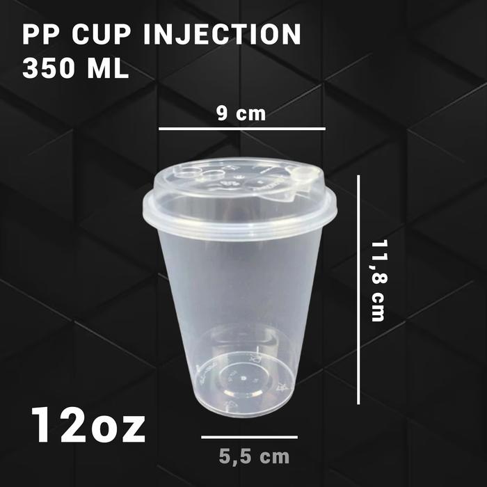 Promo PP Cup Injection 350ml / 12Oz Gelas Plastik Coffee / Boba / Tea - Kota Tangerang - Obral ...