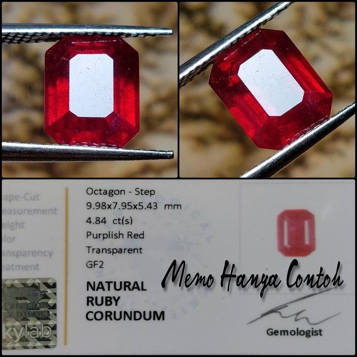 Promo Natural Asli Batu Permata Ruby Corundum Octagon - Jakarta Timur - Central Grosir Gemstone ...