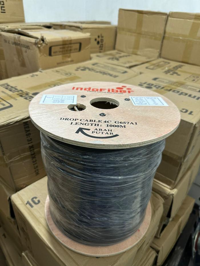 Jual Dropcore 4 core / Dropwire 4 Core 3 Seling fiber optik @1000 meter ...