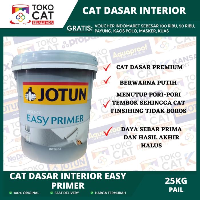 Jual Cat Dasar Tembok Exterior & Interior JOTUN EASY PRIMER PUTIH 25 KG ...